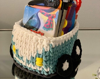 Crocheted Bus Basket - Etsy