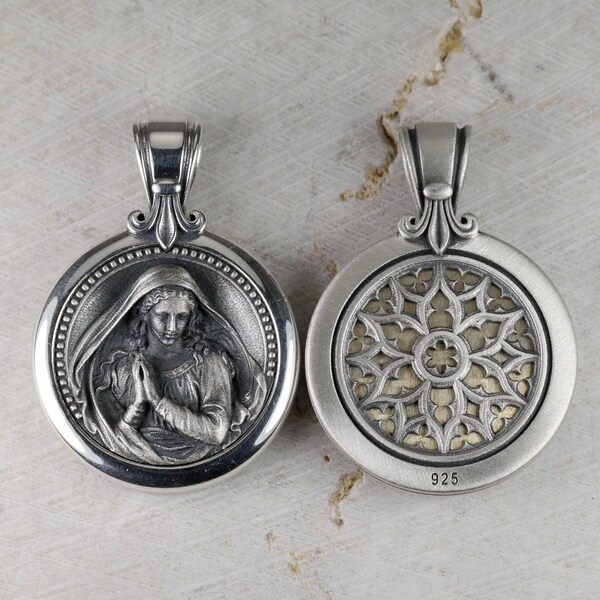 Virgin Mary Locket - Etsy