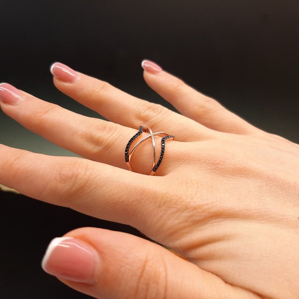 Criss Cross Ring - Etsy