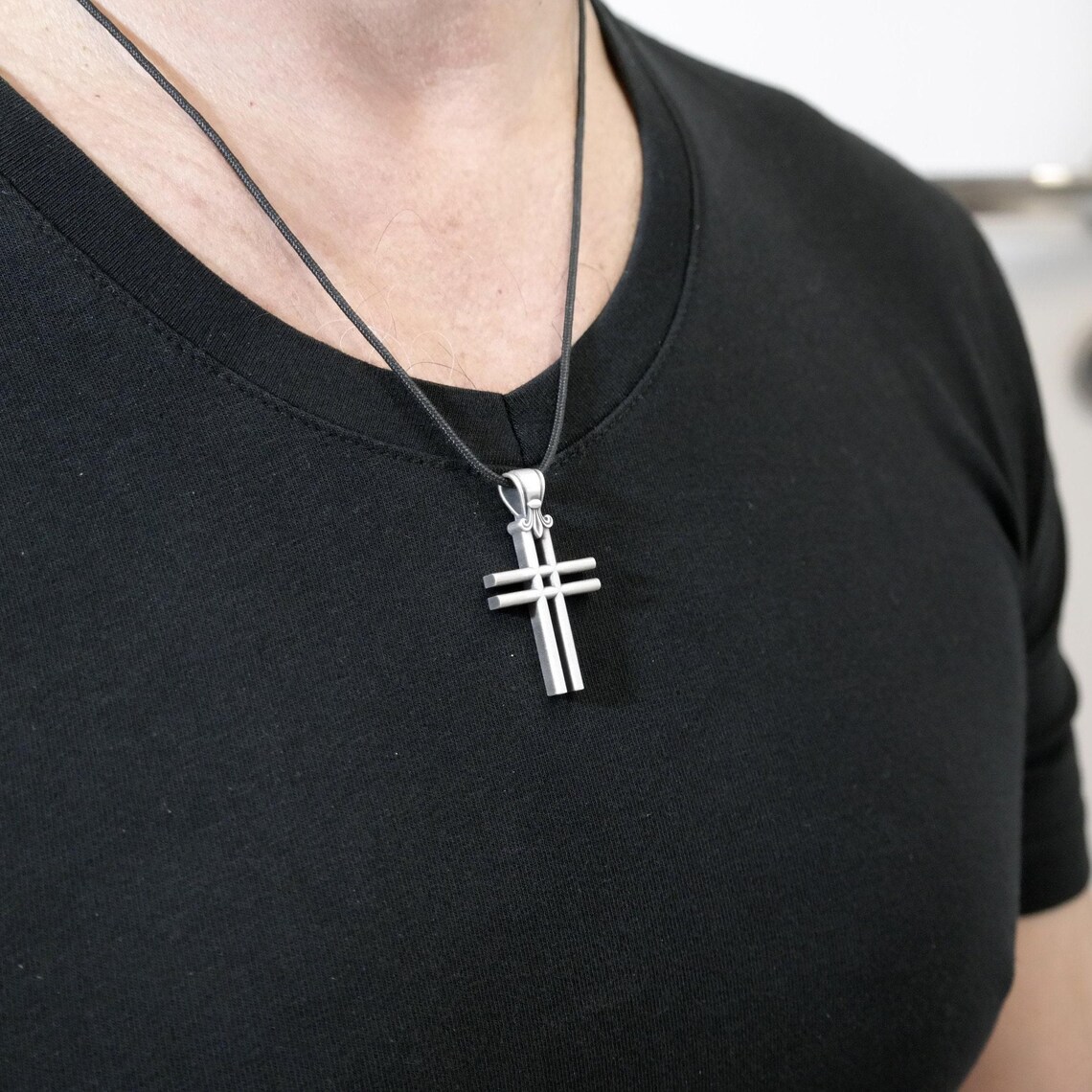 Hashtag Cross Pendant With Fleur De Lis Bail, Orthodox Medallion ...