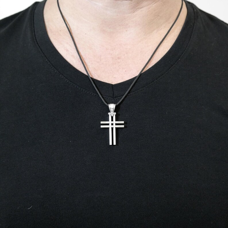 Hashtag Cross Pendant With Fleur De Lis Bail, Orthodox Medallion ...