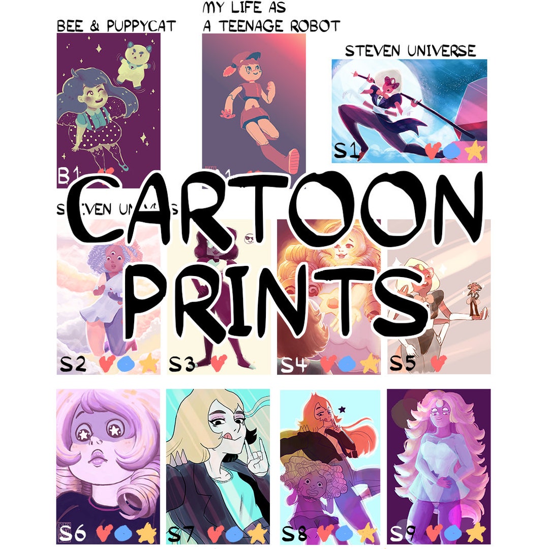 Cartoon Prints - Etsy