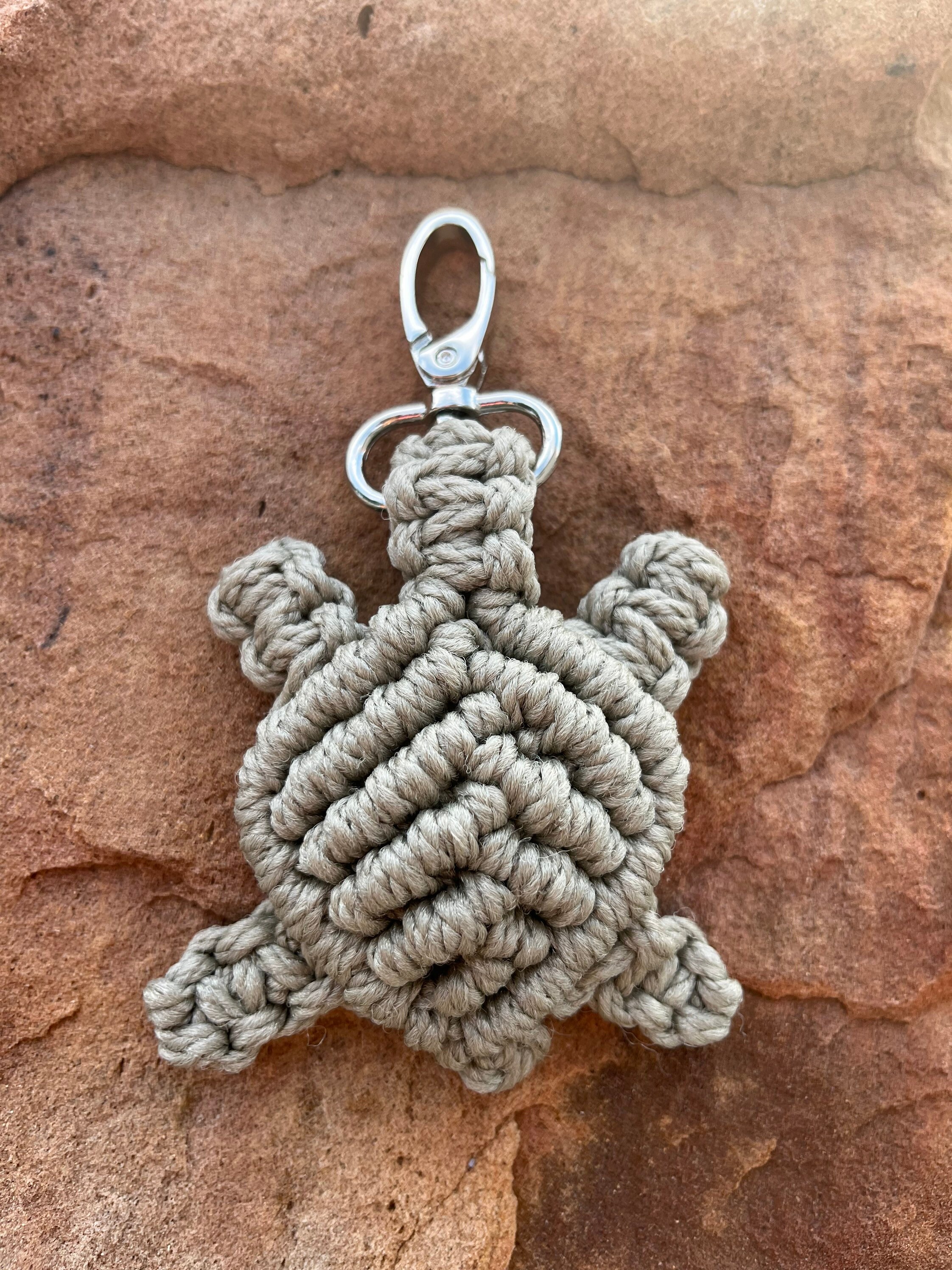 Macrame Turtle Keychain, Comes With Lobster Clips, Macrame Gifts ...