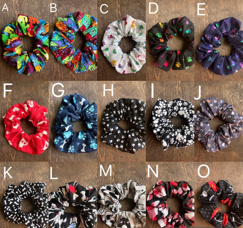 Pick 2, Scrunchies, Hair Ties, Paw Print, Vet Tech, National Vet Tech ...