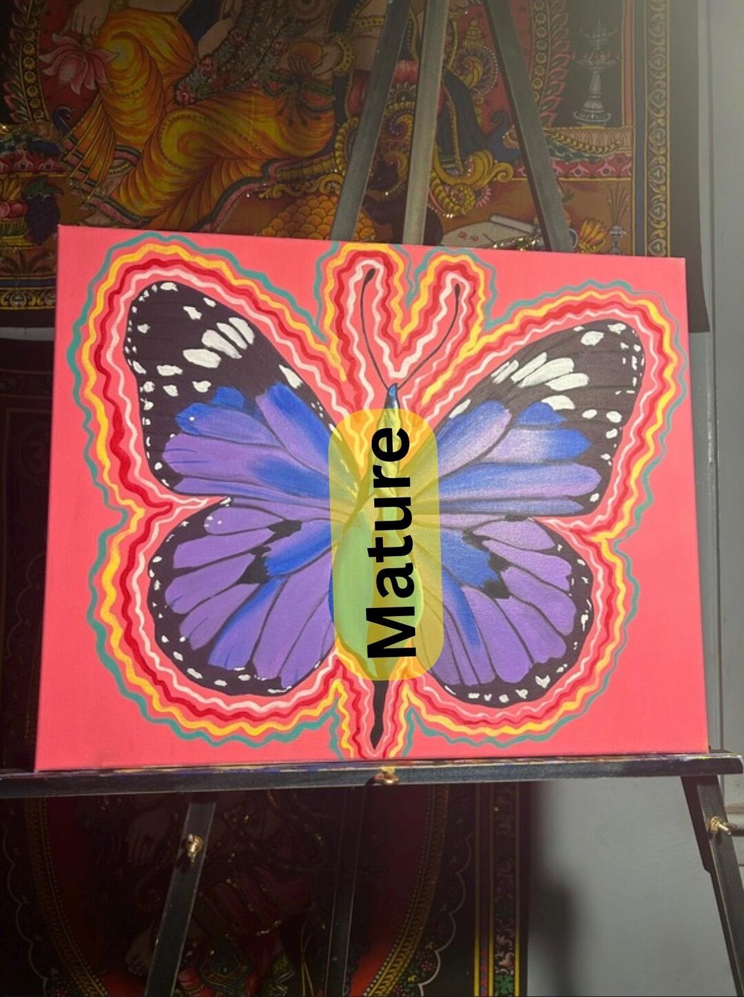 Butterfly Yoni Acrylic Painting on Canvas – Divine Feminine Wall Art ...