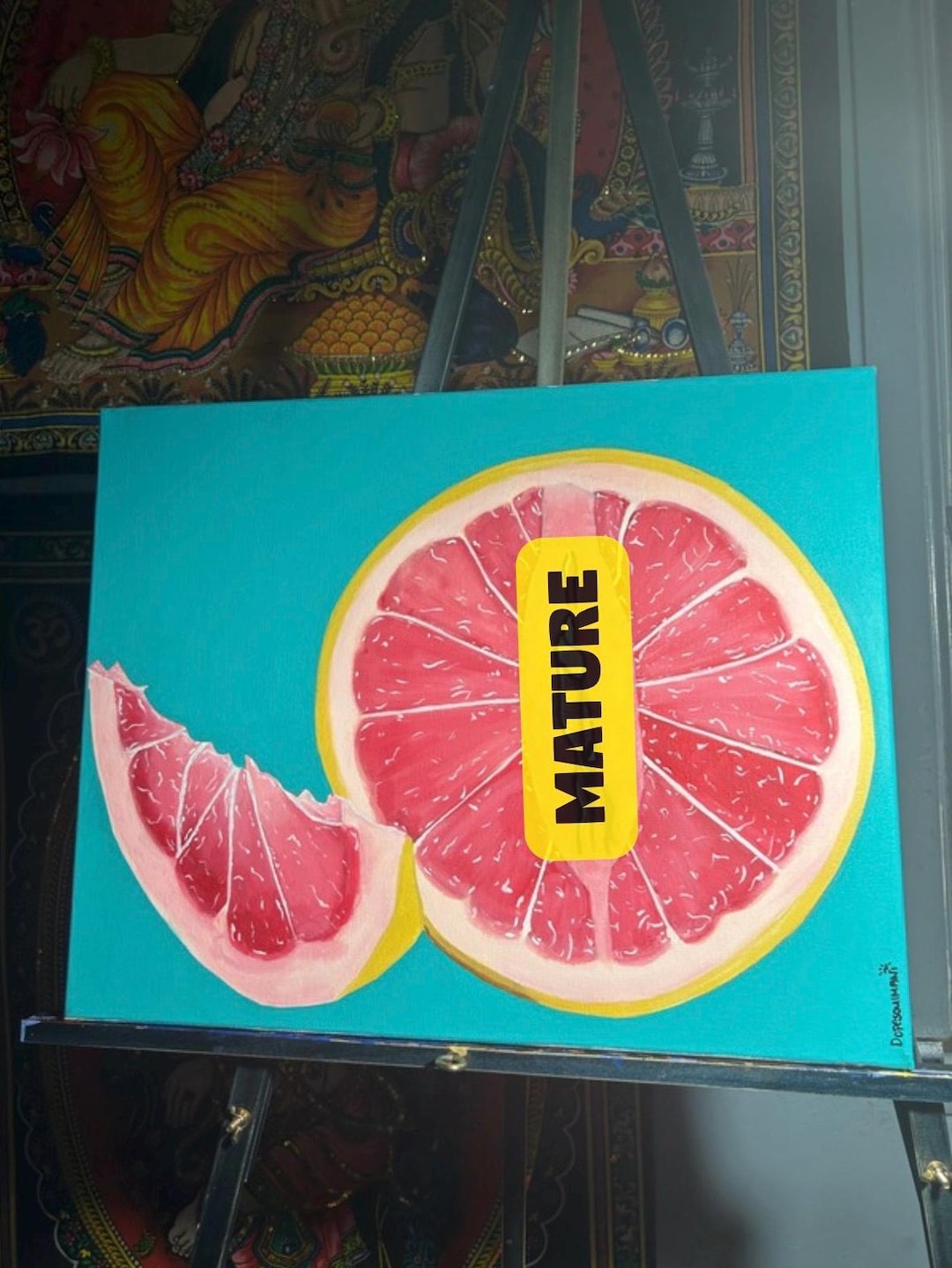 Nude Painting, Yoni Grapefruit, Erotic Fruit Painting, Mature, Yoni ...