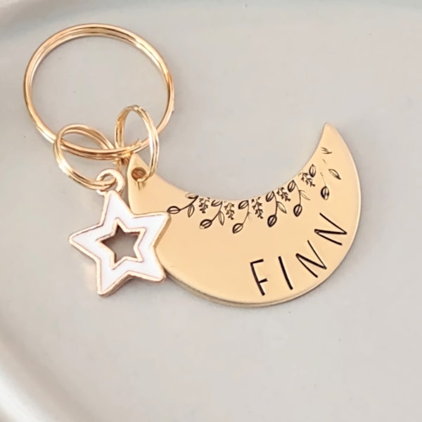 Moon Dog Tag - Etsy