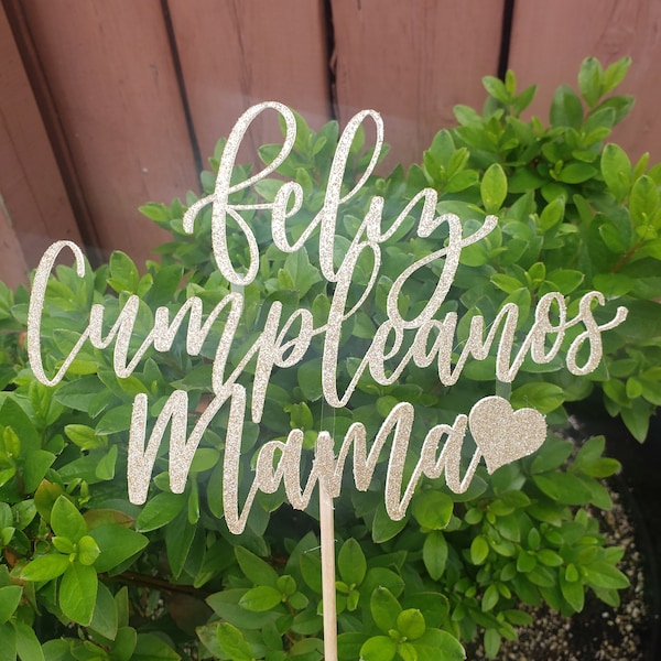 Feliz Cumpleanos Mama Cake Topper Etsy Hong Kong
