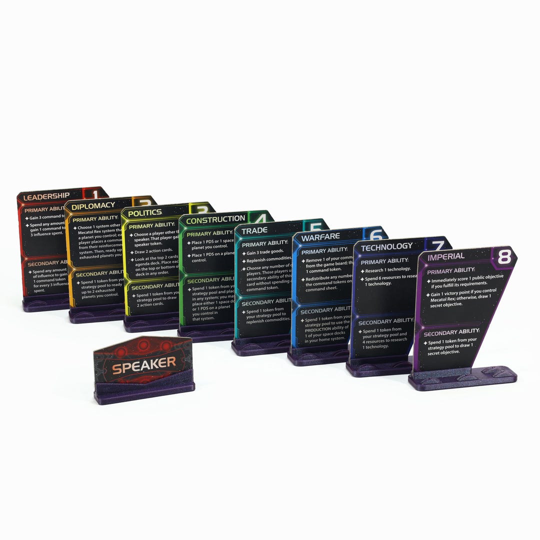 Twilight Imperium 4th Edition Strategy Card and Speaker Token Holders ...