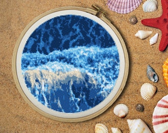 OCEAN WAVE Cross Stitch Pattern PDF Digital Download Sea - Etsy