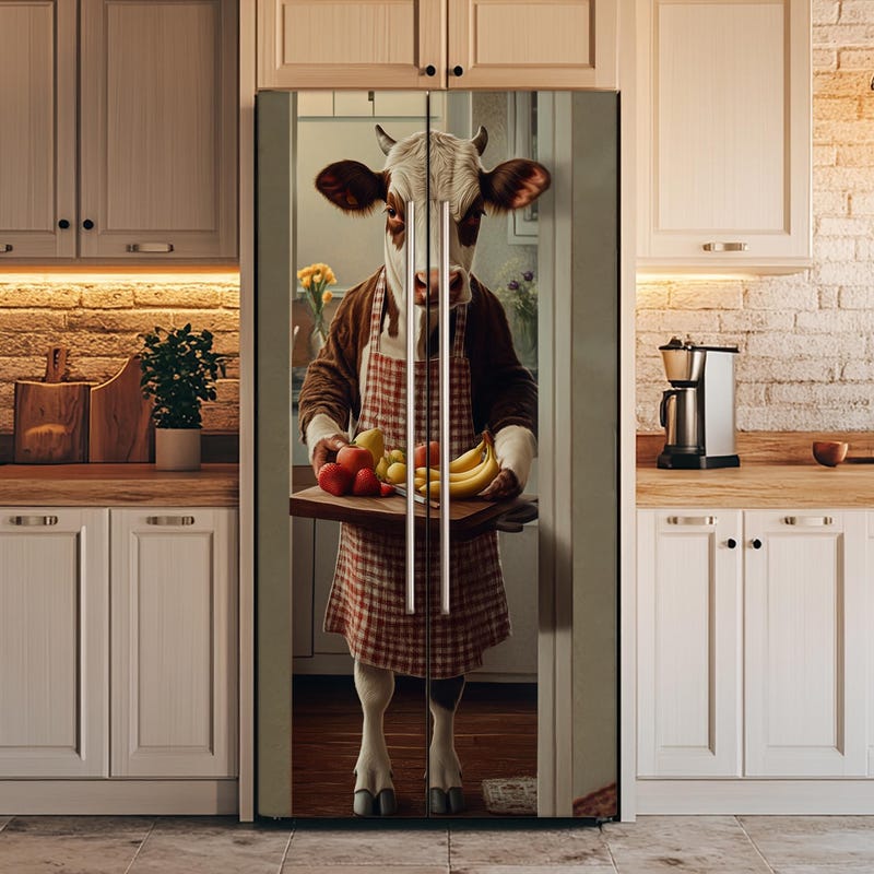 Cow Refrigerator Wrap - Etsy