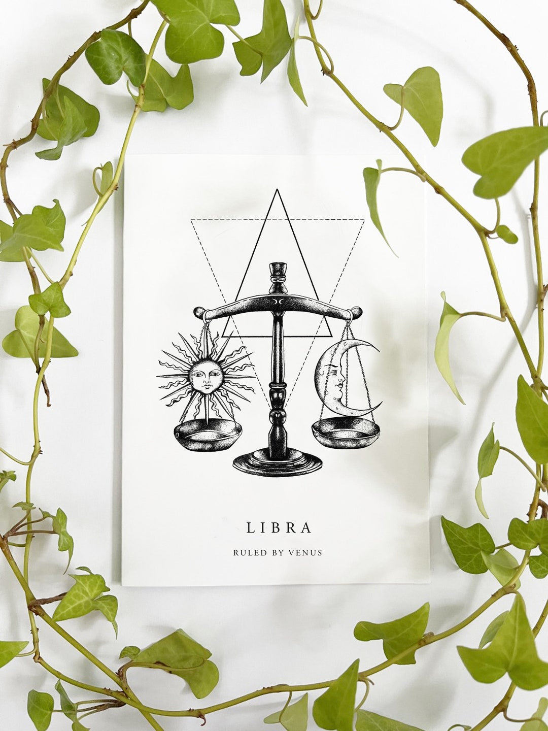 Libra Greeting Card Star Sign Kraft Card Tarot Zodiac - Etsy UK