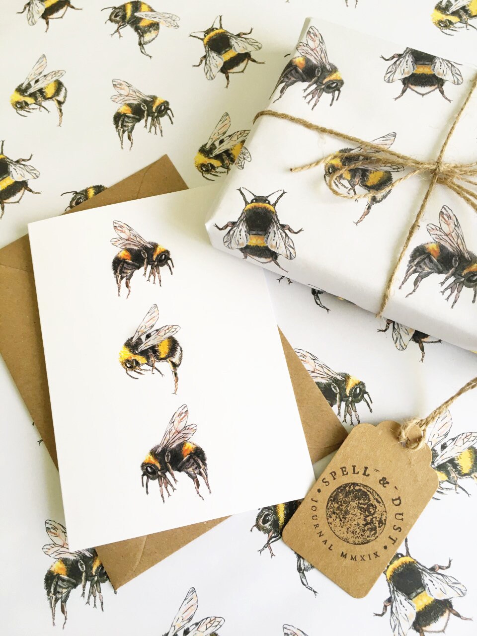 Abemble Bee Wrapping Paper / Bumble Bee / Insects / Honey / | Etsy