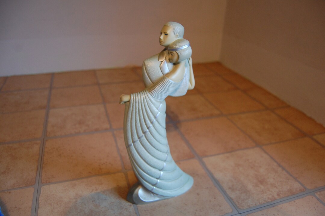 Vintage Romantic Couple Figure Art Nouveau Deco ,handmade Stone Statue ...