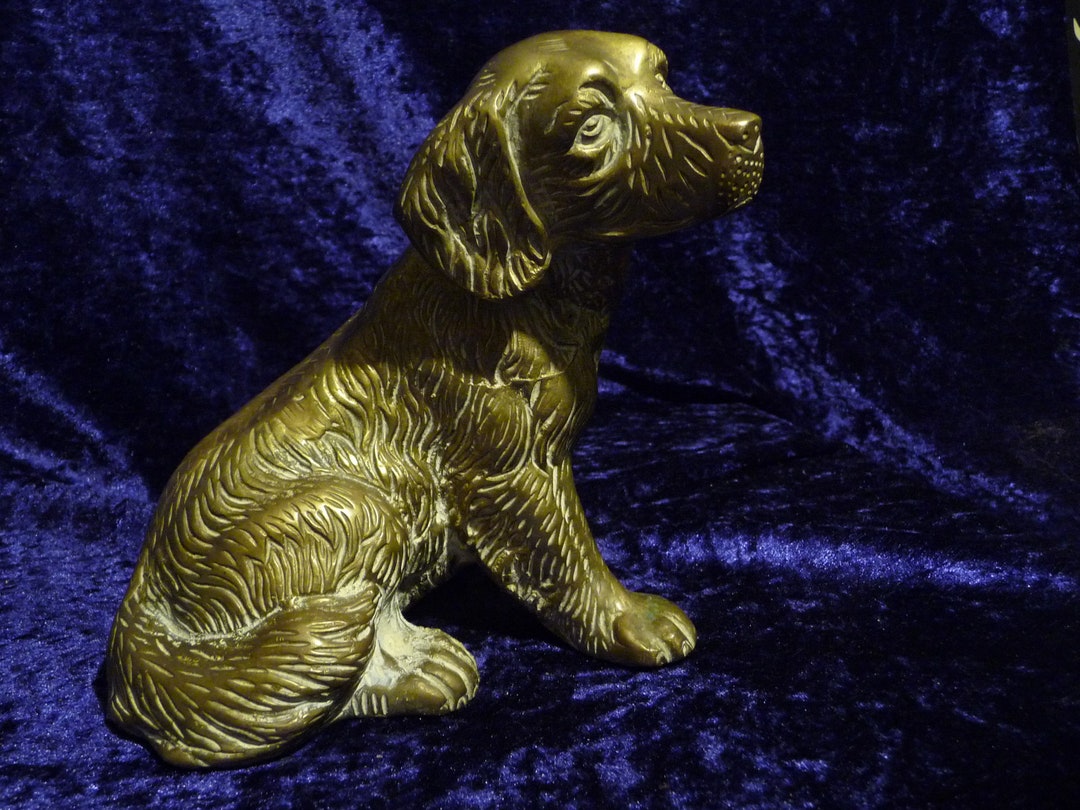 Vintage Dog Figure Brass Labrador Statue Sculpture, 1960s Home Decor ...