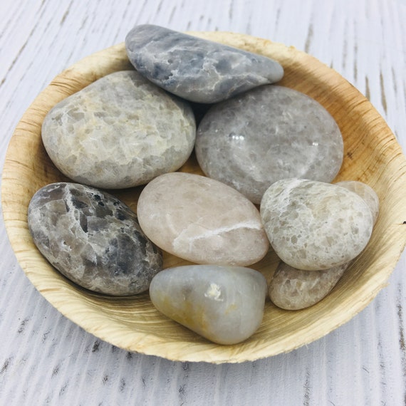 Gray Polished Fidget Rocks Relaxation Calming Stress | Etsy