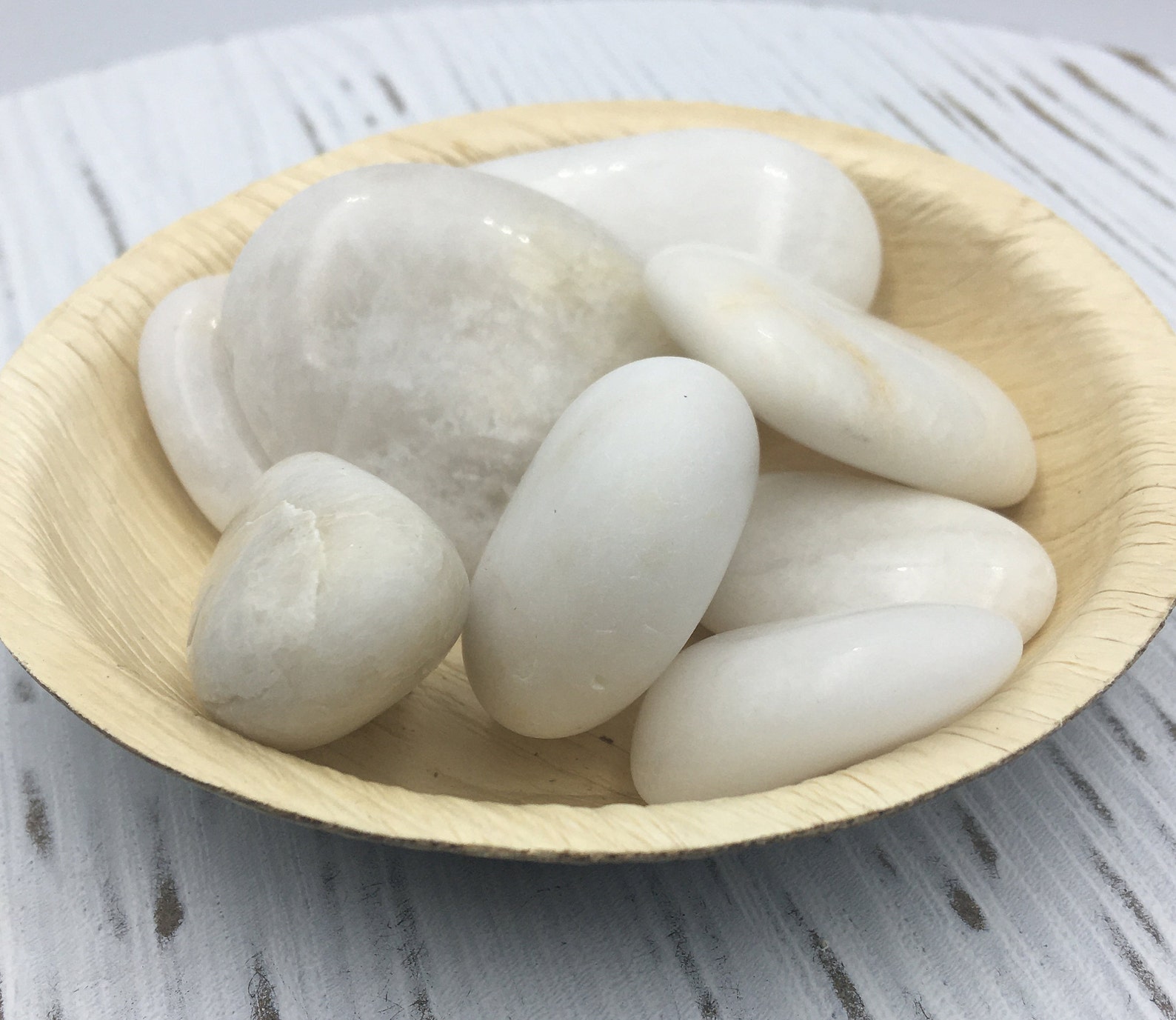 White Polished Fidget Rocks | Relaxation Calming | Self Care | Home ...
