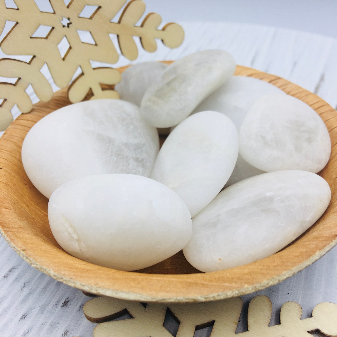 White Polished Fidget Rocks Relaxation Calming Self Care - Etsy