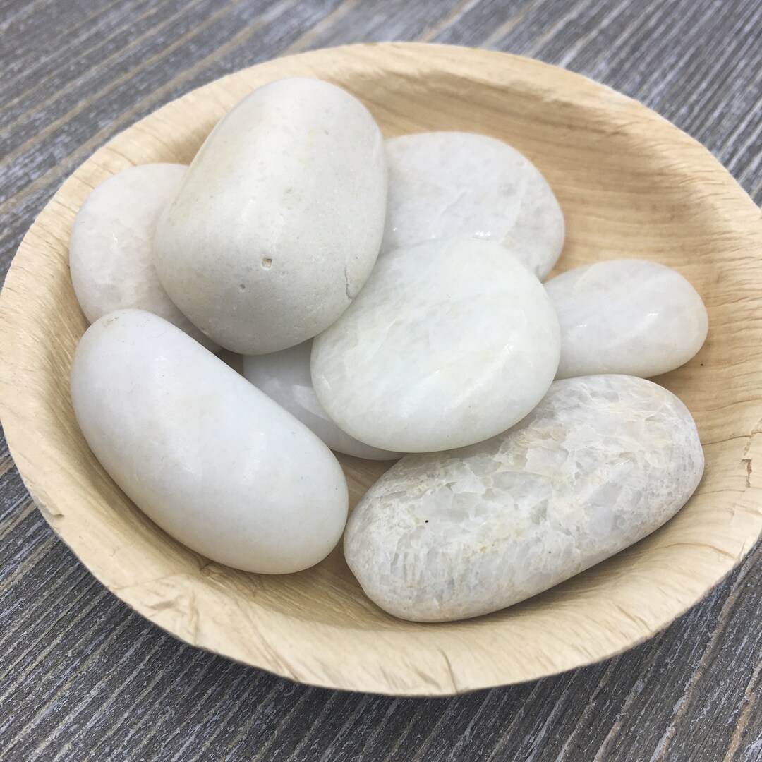 White Polished Fidget Rocks | Relaxation Calming | Self Care | Home ...
