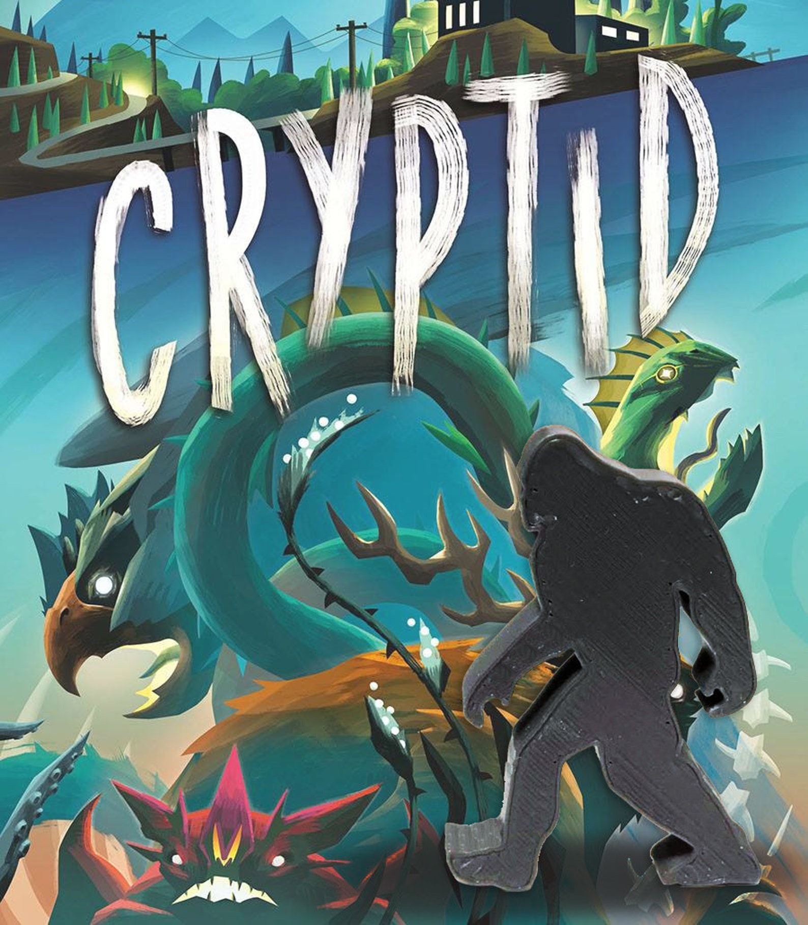 Cryptid: Set 16x token territories bears and cougars 1x yeti | Etsy