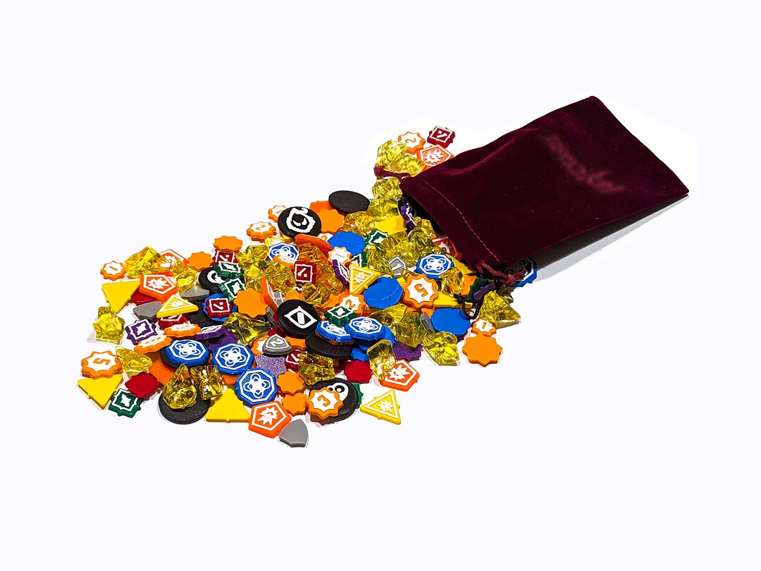 Keyforge: Set 200x Premium Tokens for 2 Players With Bag (compatible ...