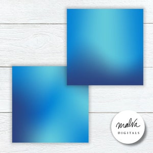 Blue Gradient Digital Paper Pack, Digital Background, Scrapbook Paper ...