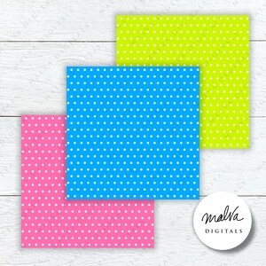 Neon Colors Digital Paper Pack, Bright Colors Scrapbook Paper, Digital ...