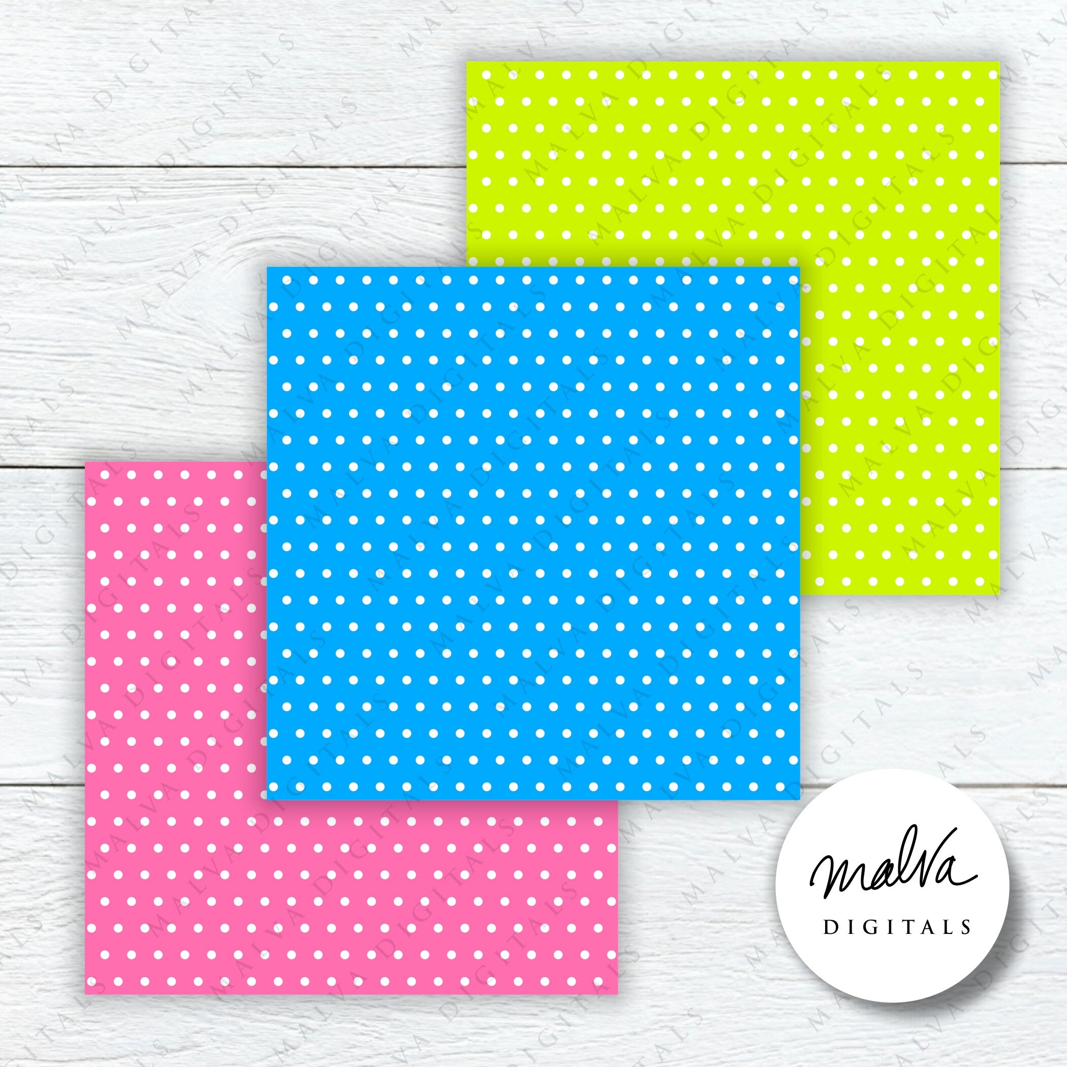 Neon Colors Digital Paper Pack Bright Colors Scrapbook Paper - Etsy