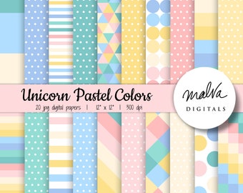 Unicorn Face Digital Paper Scrapbook Papers Background - Etsy