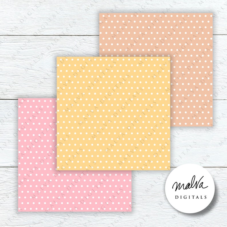 Pastel Digital Paper Pack, Sweet Pastels, Pink Teal Yellow Brown ...
