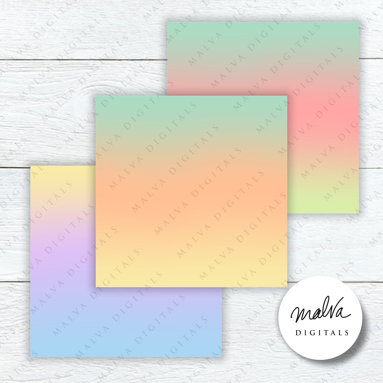 Pastel Ombre digital paper pack digital background pastel | Etsy