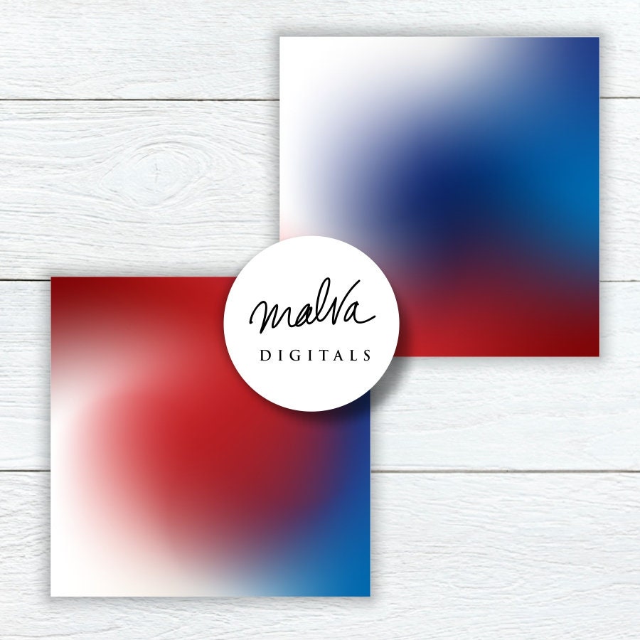 4th of July Gradient Digital Paper Pack, Independence Day Backdrop ...