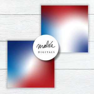 4th of July Gradient Digital Paper Pack, Independence Day Backdrop ...