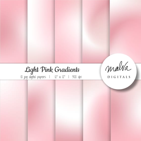 Light Pink Gradient Digital Paper Pack Digital Background - Etsy