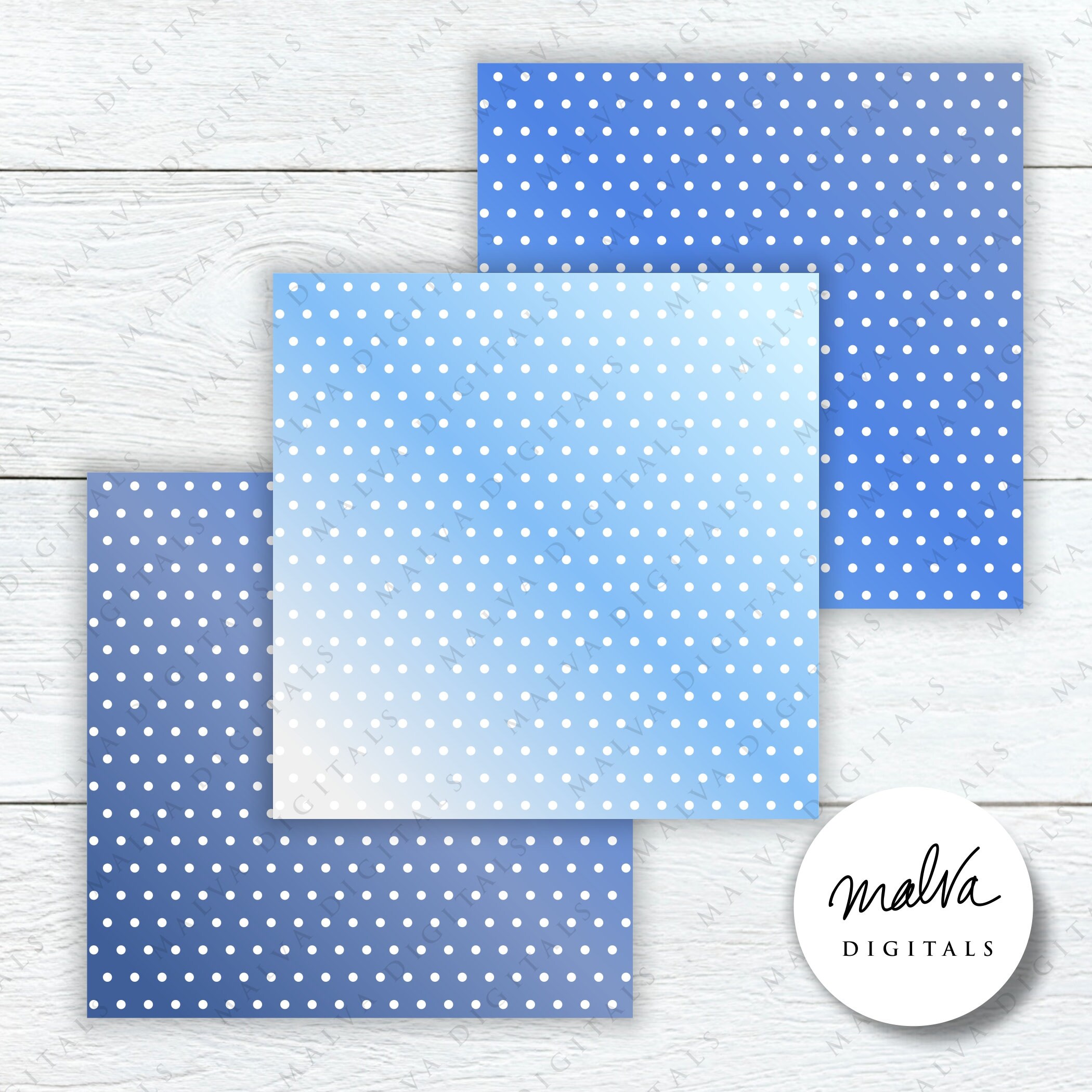 Blue Digital Paper Pack Shades of Blue Digital Background - Etsy