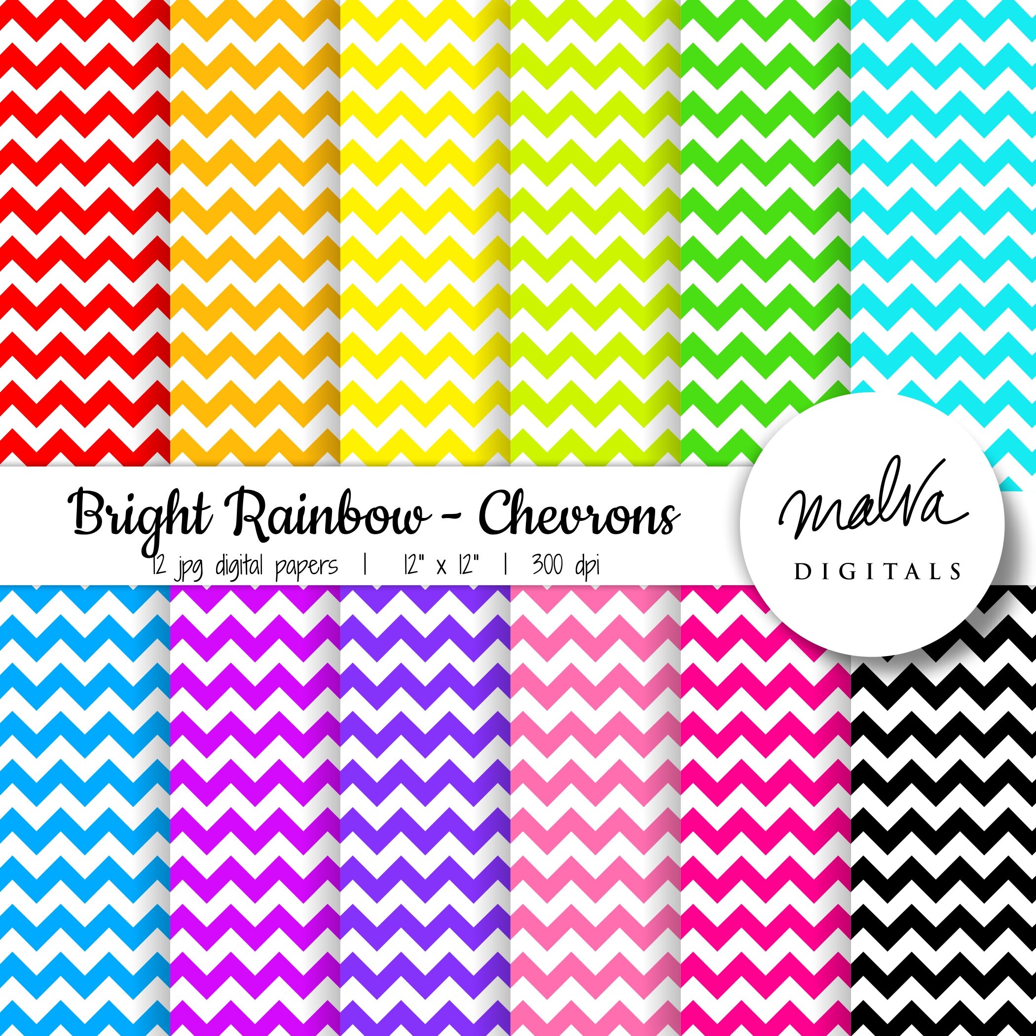 Rainbow Chevron Template