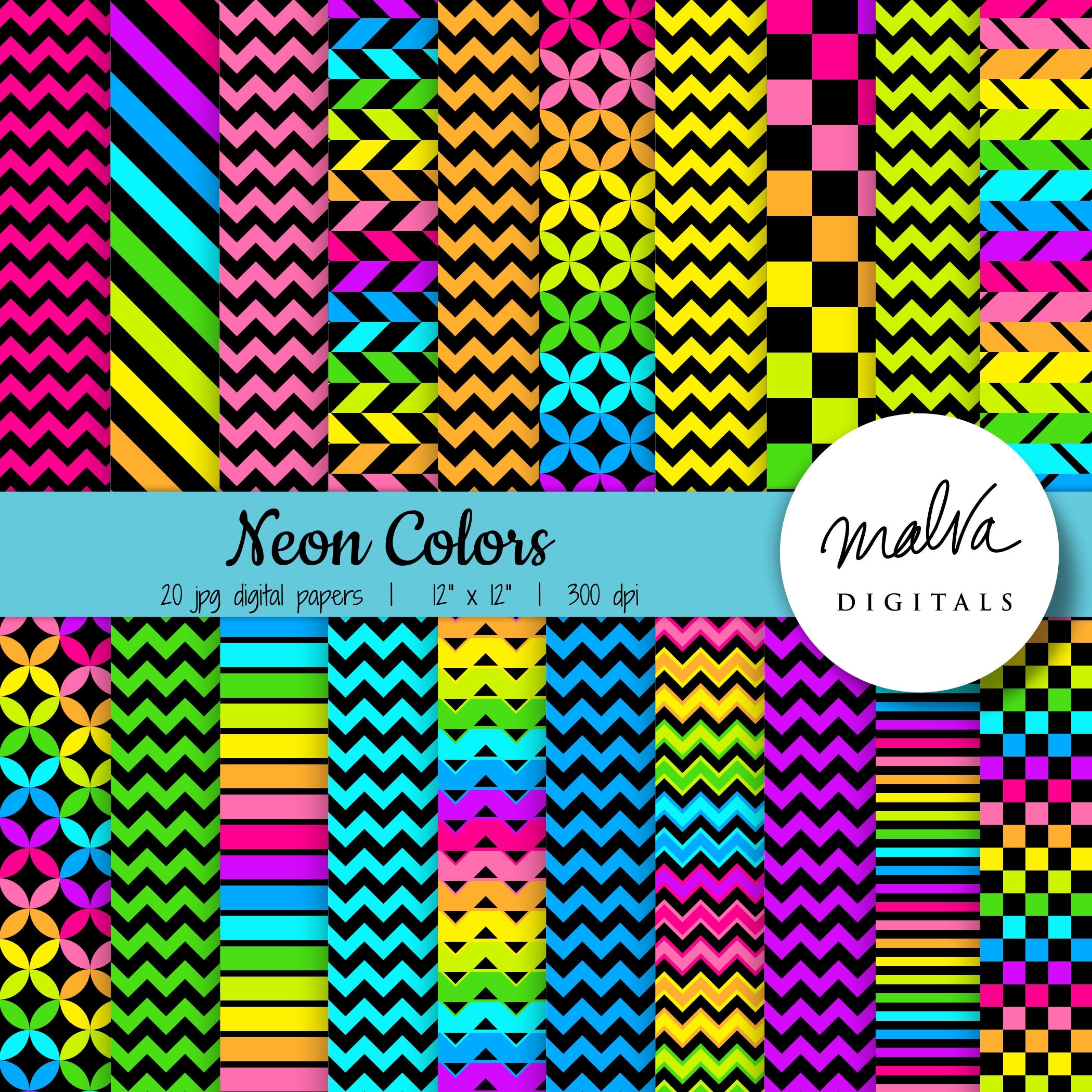 Colorful Neon Stripes