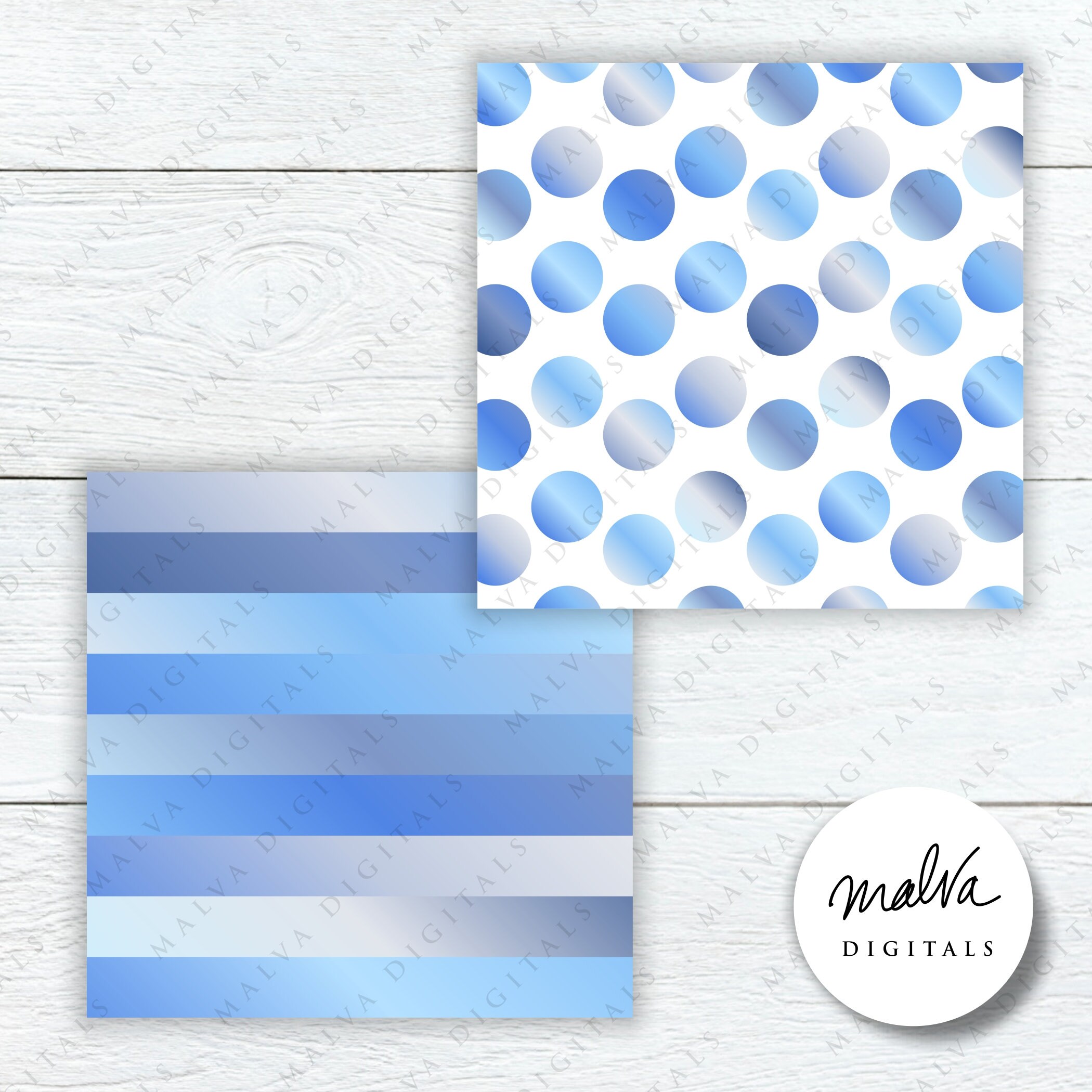 Blue Digital Paper Pack Shades of Blue Digital Background - Etsy