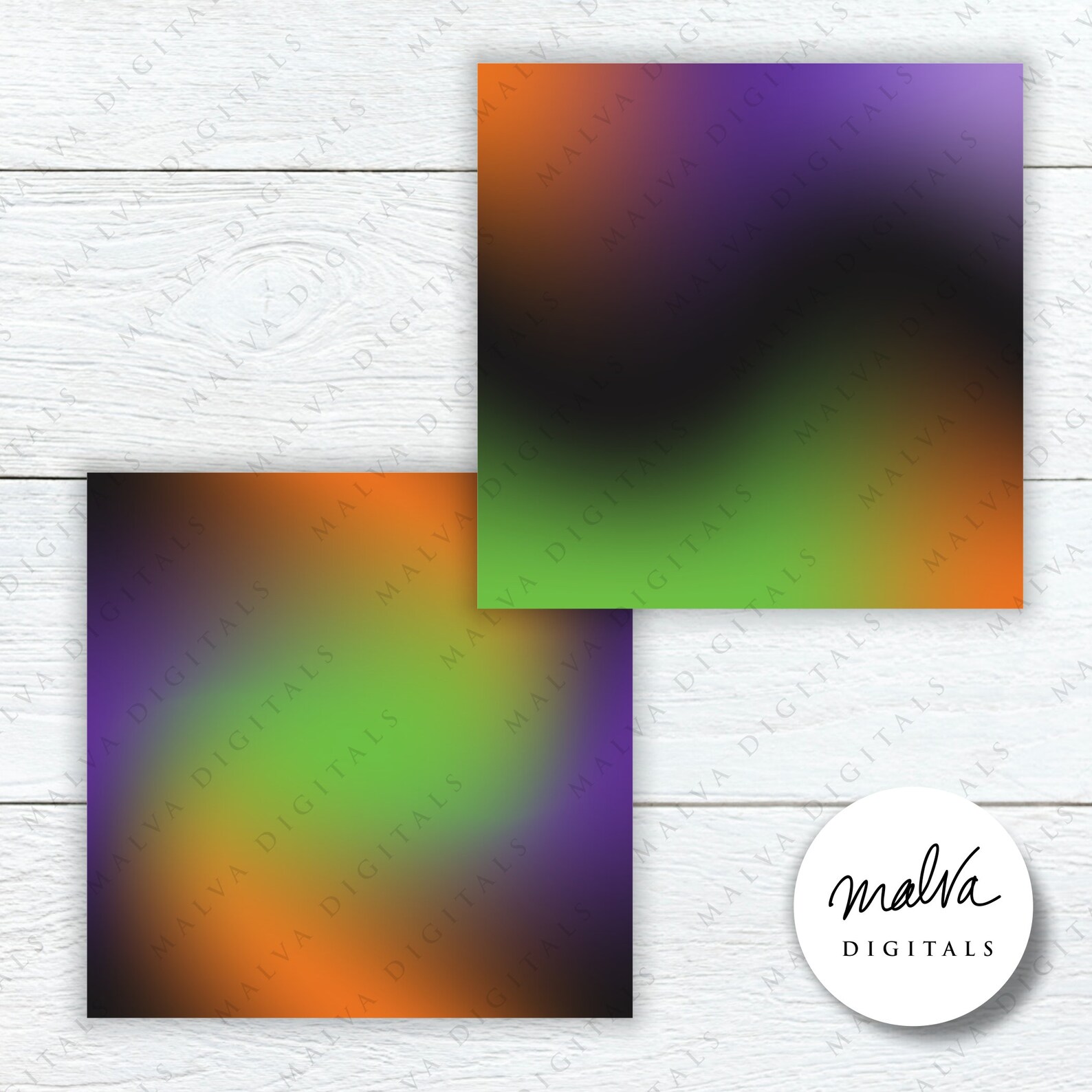 Halloween Gradient Digital Paper Pack, Halloween Digital Background ...
