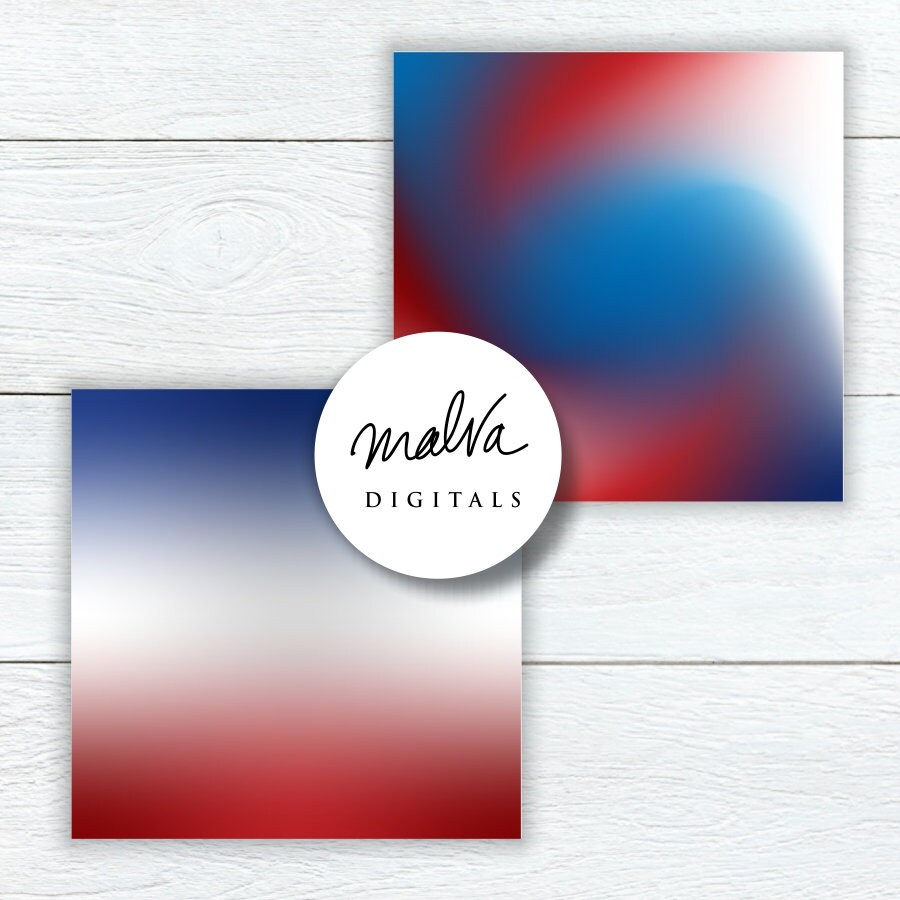 4th of July Gradient Digital Paper Pack, Independence Day Backdrop ...
