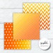 Orange Digital Paper Pack, Orange and Yellow Gradient Patterns Digital ...