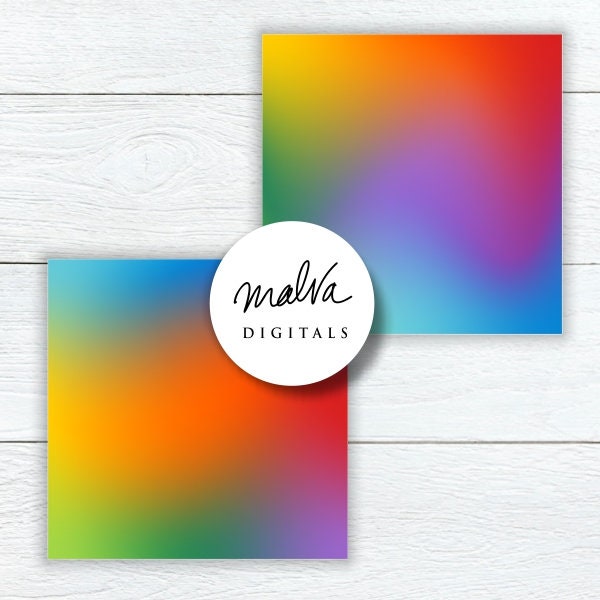 Rainbow Ombre Digital Paper Pack Digital Background - Etsy