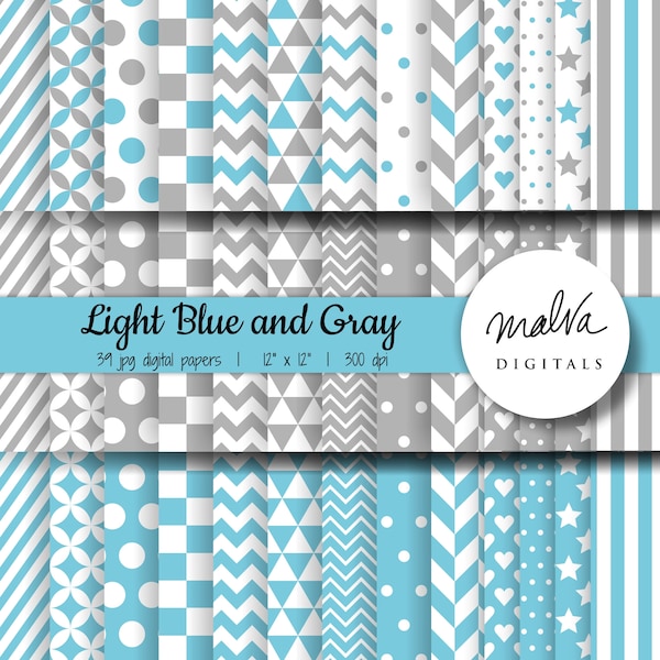 Light Blue Chevron - Etsy
