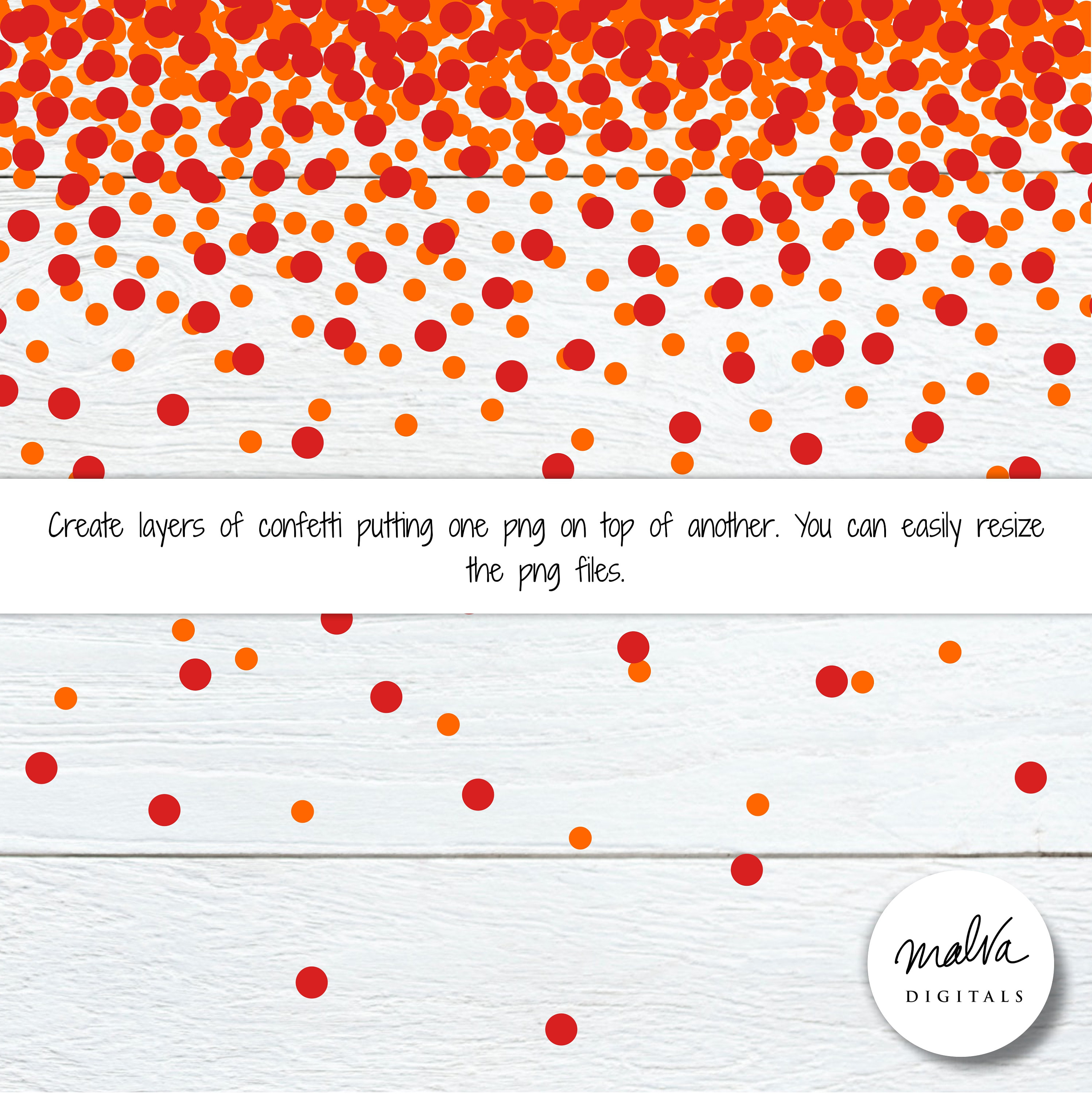 Rainbow Confetti Clipart and Digital Paper Pack, Rainbow Colors, Png ...