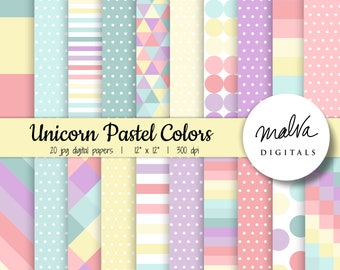 Unicorn Face Digital Paper Scrapbook Papers Background - Etsy