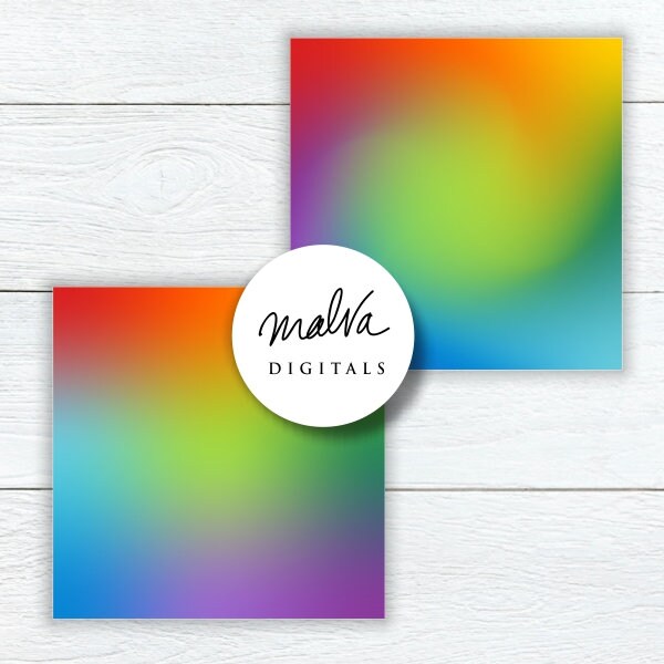 Rainbow Ombre Digital Paper Pack Digital Background - Etsy