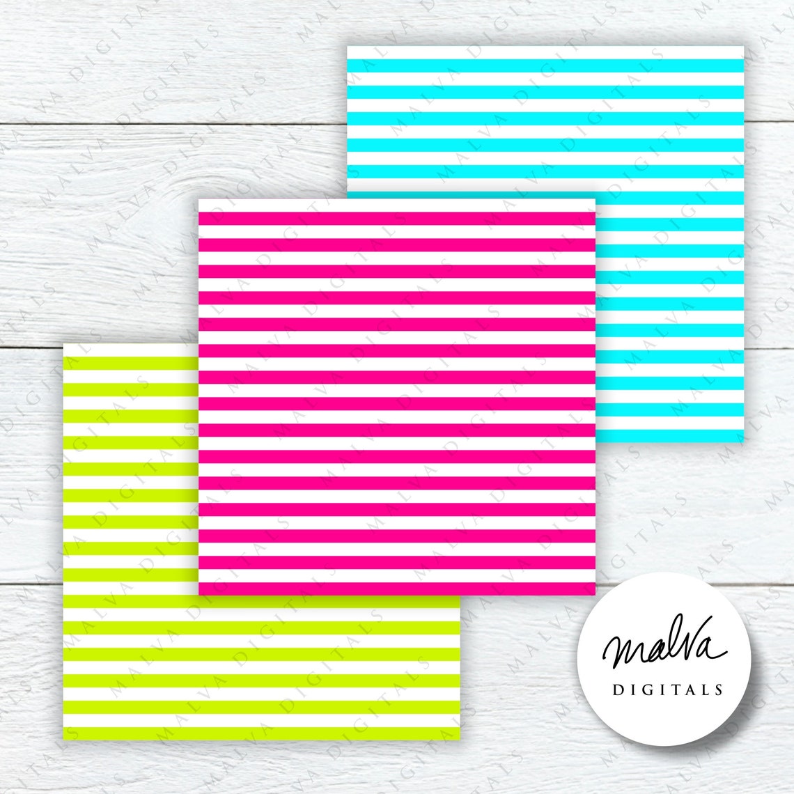Neon Digital Paper Pack, Bright Colors Digital Scrapbook Paper ...
