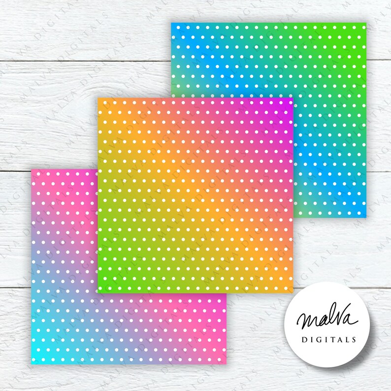 Neon Colors Digital Paper Pack Bright Colors Scrapbook Paper | Etsy