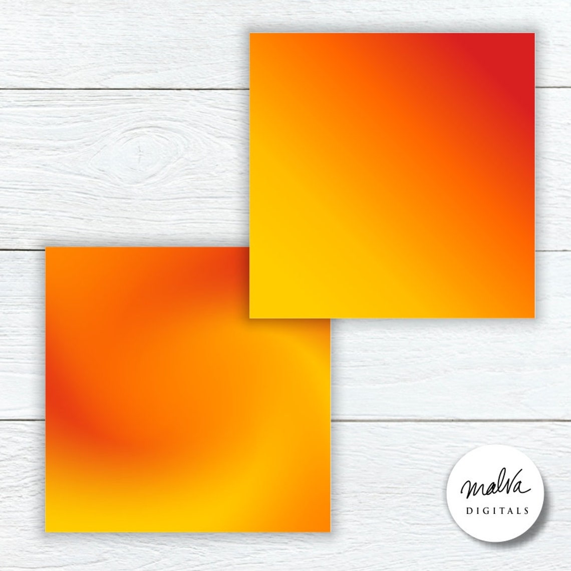 Red Orange Yellow Gradient Digital Paper Pack Digital - Etsy