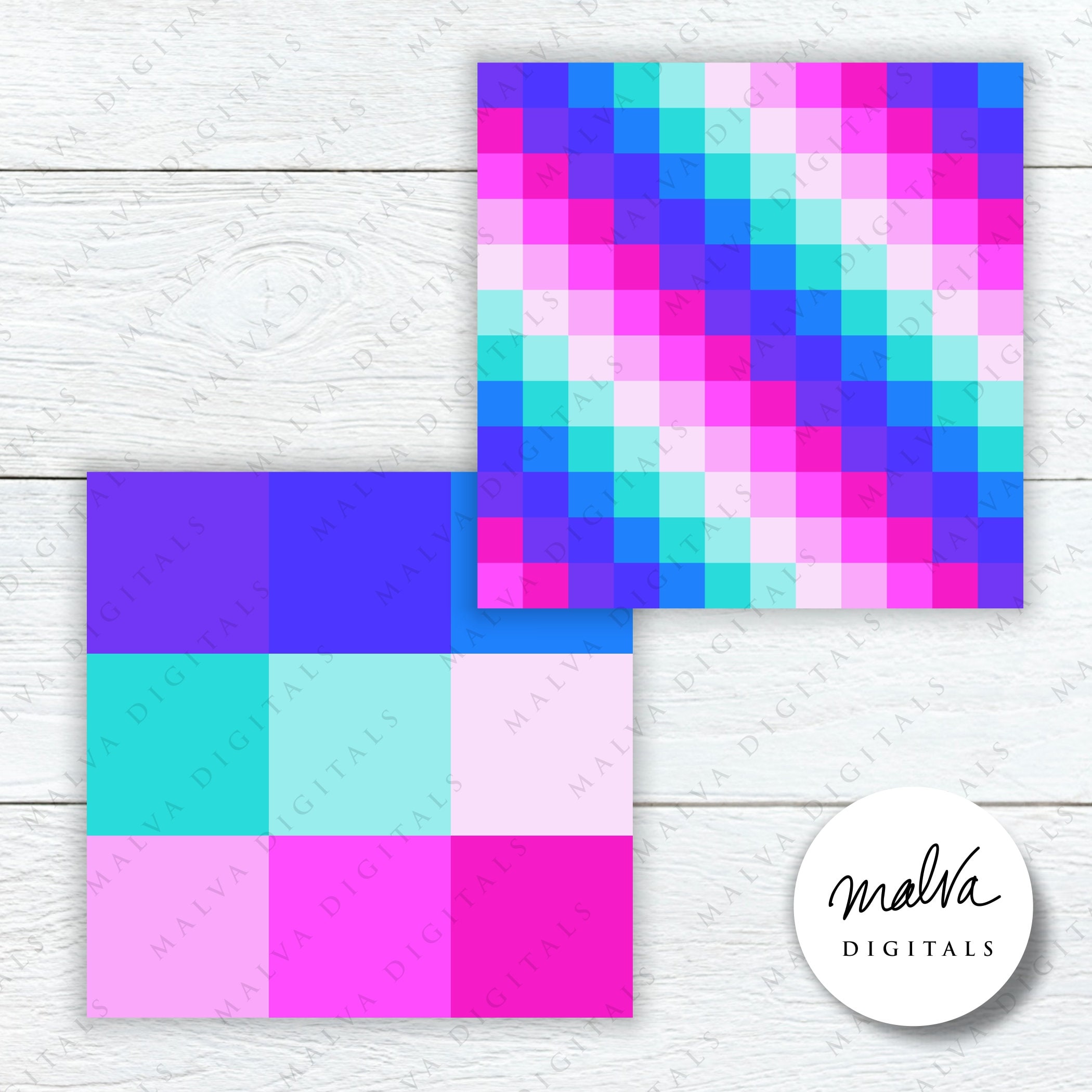 Holographic Colors Digital Paper Pack, Bright Colors Digital Background ...
